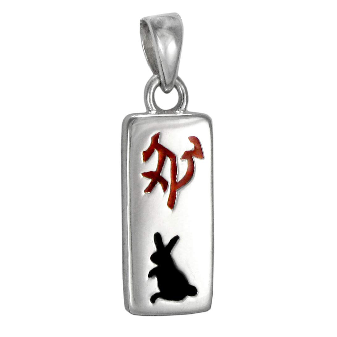 Moonlight Mysteries Sterling Silver Chinese Zodiac Rabbit Symbol Pendant