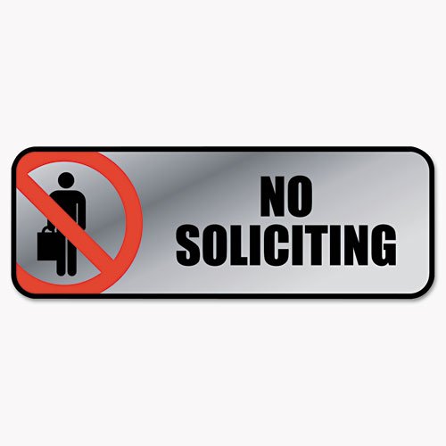 COS098208 - COSCO No Soliciting Image/Message Sign