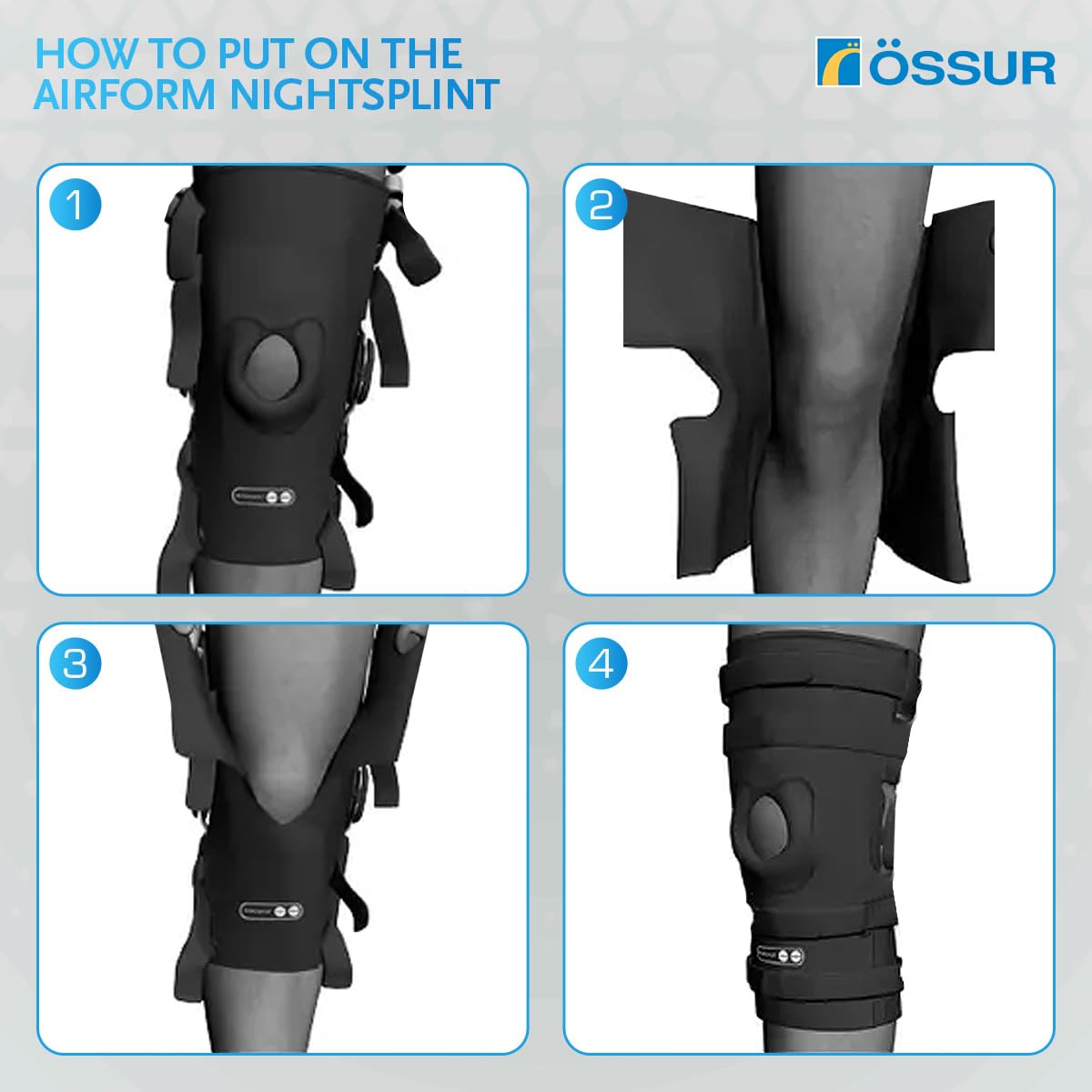 Össur Rebound Knee Wrap - Premium Compression for Personalized Knee Support, Stability, and Comfort in Sports, Workouts, and Everyday Wear - Enhance Knee Health and Performance (X-Small)