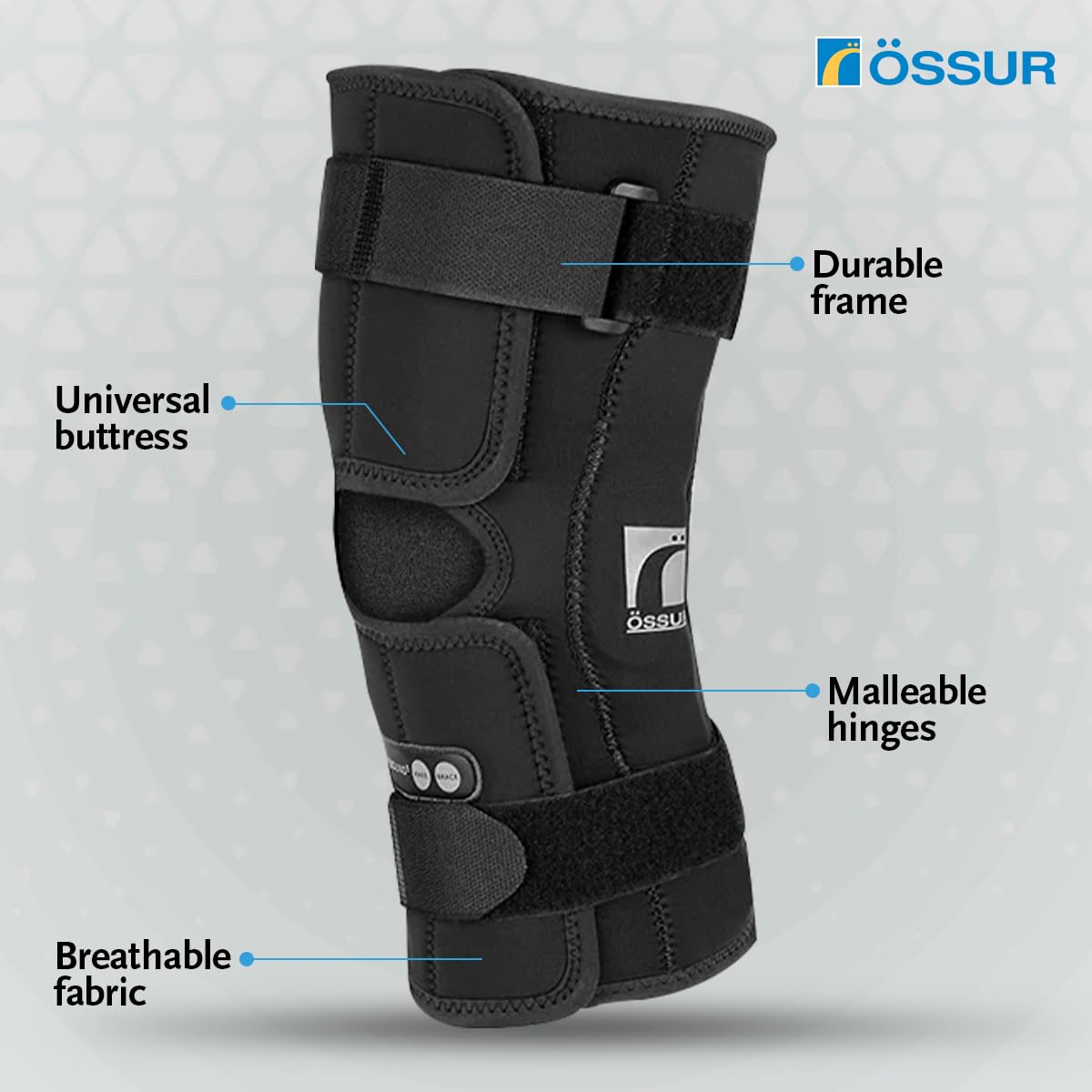 Össur Rebound Knee Wrap - Premium Compression for Personalized Knee Support, Stability, and Comfort in Sports, Workouts, and Everyday Wear - Enhance Knee Health and Performance (X-Small)