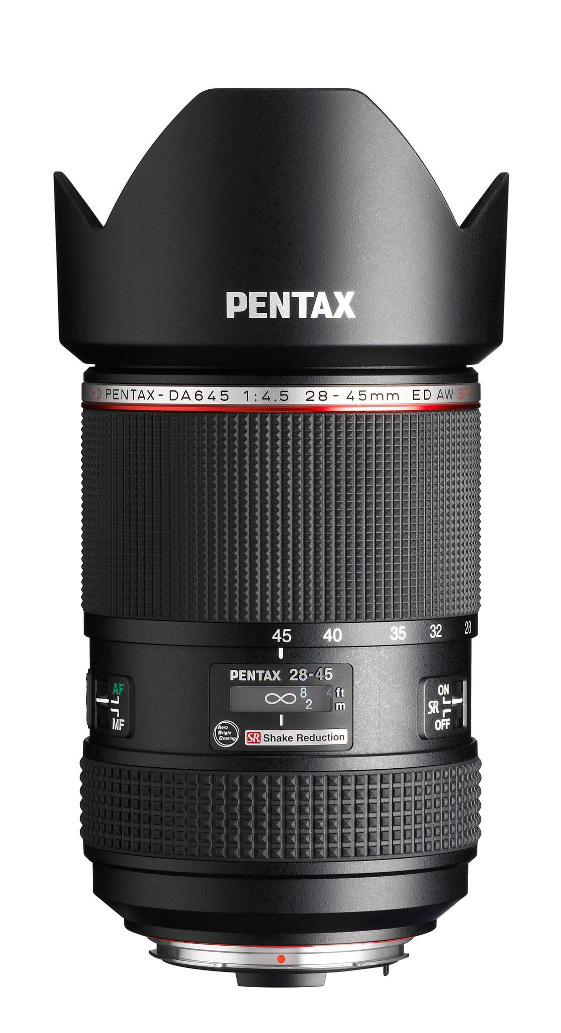 Pentax DA 645 28-45mm f/4.5 ED AW SR - Objetivo (Ultra-wide, SLR, 17/12, 1.1 - 1.77" (28 - 45 mm), Pentax K, 0.866 - 1.4" (22 - 35.5 mm))