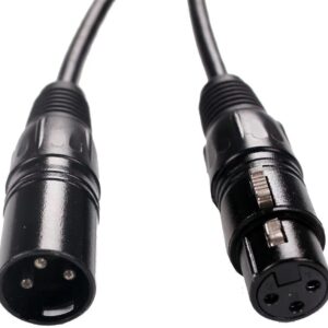 4PCS 1m Long DMX 512 XLR Cable DMX 3.2t 3 Pin True DMX Cable Male to Female for DMX Microphone Stage Lights