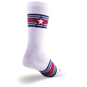 sockguy, classic crew socks, 8-inch cuff height - large/x-large, all american