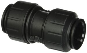 john guest speedfit 1 inch cts union coupler, push to connect plastic plumbing fitting, black, pei0436e