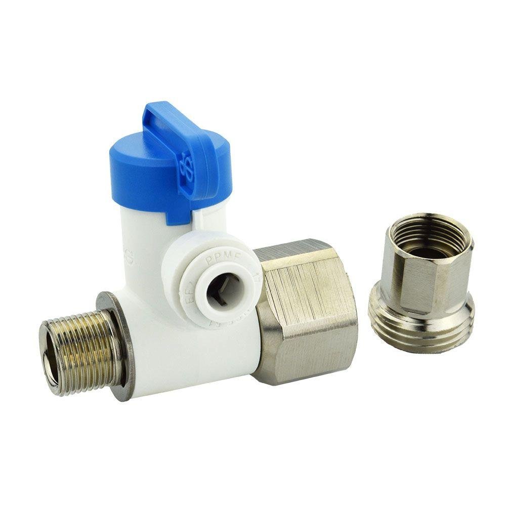 John Guest ASVPP5LF Angle Stop Adapter Valve, 1/2" x 3/8" x 1/4" OD