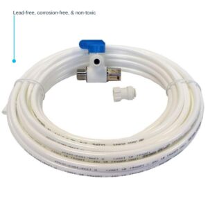 John Guest Water Supply Kit with White LLDPE Tubing, Push to Connect Plastic Plumbing Fitting, WSK-W