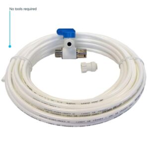 John Guest Water Supply Kit with White LLDPE Tubing, Push to Connect Plastic Plumbing Fitting, WSK-W