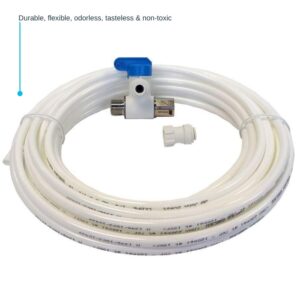 John Guest Water Supply Kit with White LLDPE Tubing, Push to Connect Plastic Plumbing Fitting, WSK-W