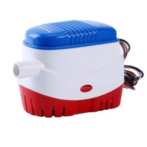 Amarine Made Automatic Bilge Pump Submersible Small Electric Boat Bilge Pump 12v 750gph Auto with Float Switch 3/4 inch Outlet Diameter, Bilge Pump for Boats