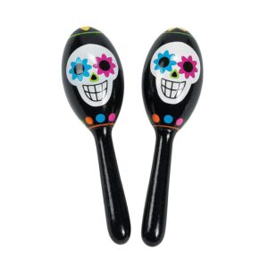 fun express day of the dead maracas - 12 pieces - educational and learning activities for kids