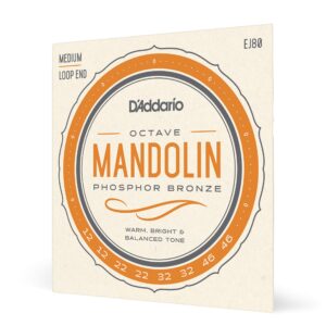 d'addario ej80 phosphor bronze octave mandolin strings, medium, 12-46