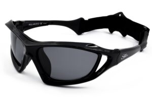 seaspecs stealth extreme sports floating sunglasses, black