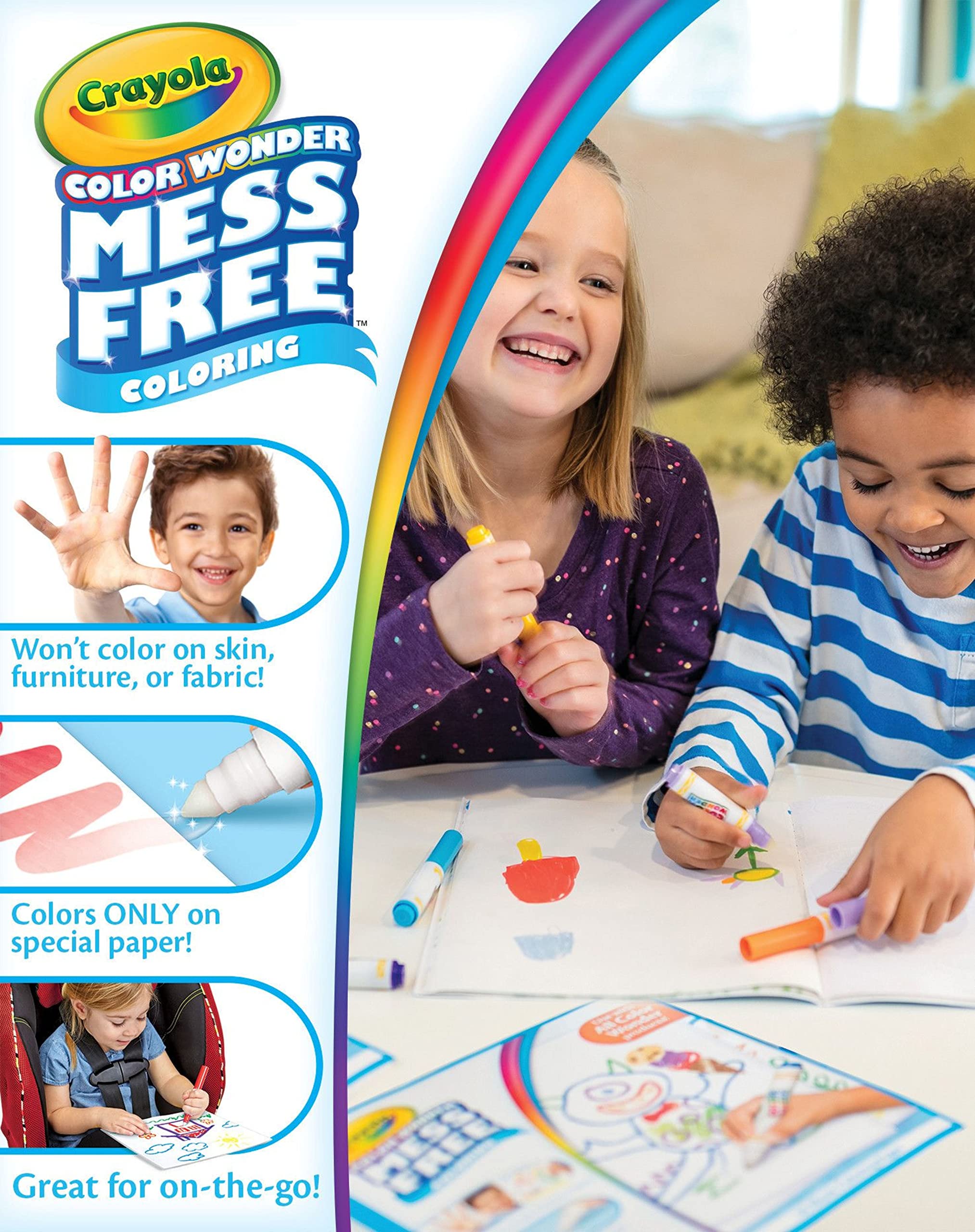 Crayola Color Wonder Mess Free Coloring Kit, 80pc, Toddler Toys, Gift for Boys and Girls