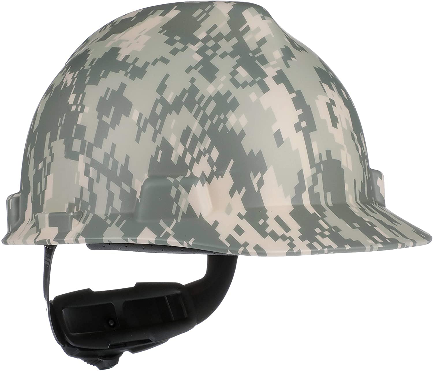 MSA 10103908 Freedom Series V-Gard Cap Style Safety Hard Hat With Fas-Trac III Ratchet Suspension | Polyethylene Shell, Self Adjusting Crown Straps - Standard Size in American Camouflage