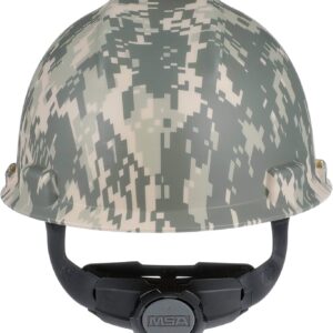 MSA 10103908 Freedom Series V-Gard Cap Style Safety Hard Hat With Fas-Trac III Ratchet Suspension | Polyethylene Shell, Self Adjusting Crown Straps - Standard Size in American Camouflage