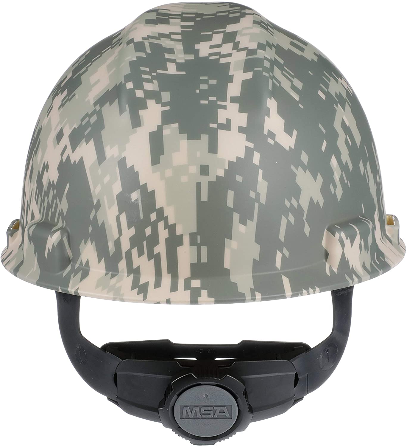 MSA 10103908 Freedom Series V-Gard Cap Style Safety Hard Hat With Fas-Trac III Ratchet Suspension | Polyethylene Shell, Self Adjusting Crown Straps - Standard Size in American Camouflage