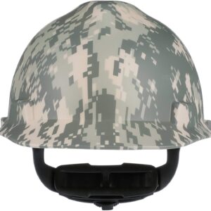 MSA 10103908 Freedom Series V-Gard Cap Style Safety Hard Hat With Fas-Trac III Ratchet Suspension | Polyethylene Shell, Self Adjusting Crown Straps - Standard Size in American Camouflage