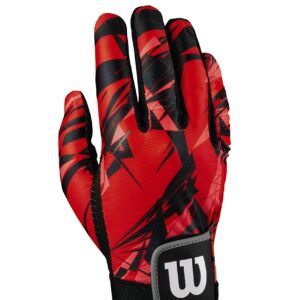 WILSON Sporting Goods Clutch Racquetball Glove - Right Hand, Extra Large, Bred/Black