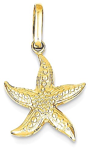 IceCarats 14K Yellow Gold Starfish Necklace Charm Pendant Only