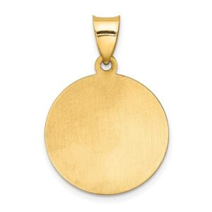 IceCarats 14K Yellow Gold Caridad Del Cobre Medal Necklace Charm Pendant 27mm x 18.3mm Only