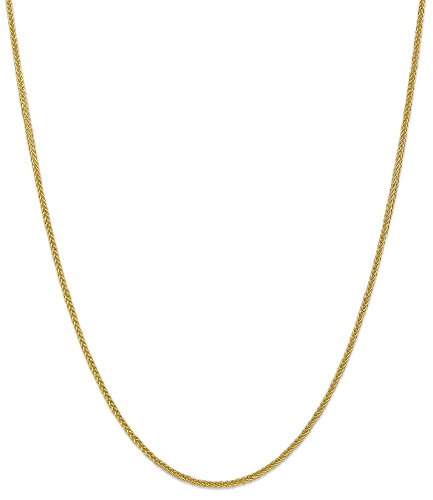 IceCarats 14K Yellow Gold 2mm 3 Wire Spiga Wheat Link Chain Necklace 16 inch