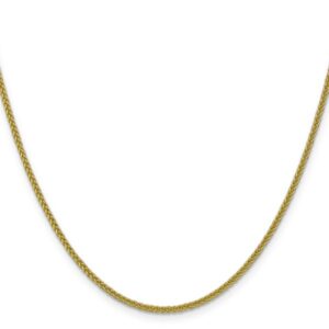 IceCarats 14K Yellow Gold 2mm 3 Wire Spiga Wheat Link Chain Necklace 16 inch