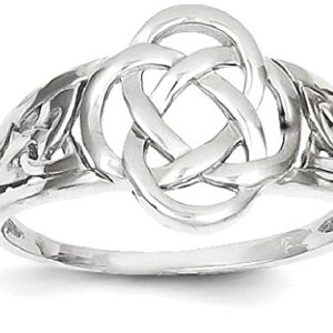 IceCarats 14K White Gold Ladies Celtic Love Knot Ring size 7