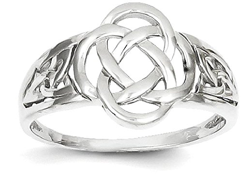 IceCarats 14K White Gold Ladies Celtic Love Knot Ring size 7