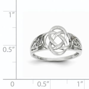 IceCarats 14K White Gold Ladies Celtic Love Knot Ring size 7