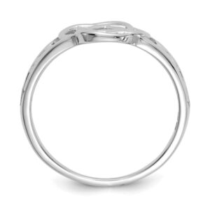 IceCarats 14K White Gold Ladies Celtic Love Knot Ring size 7