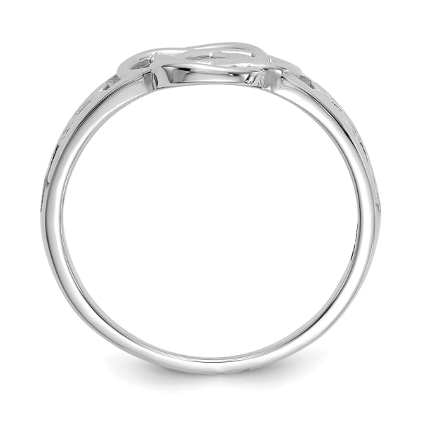 IceCarats 14K White Gold Ladies Celtic Love Knot Ring size 7