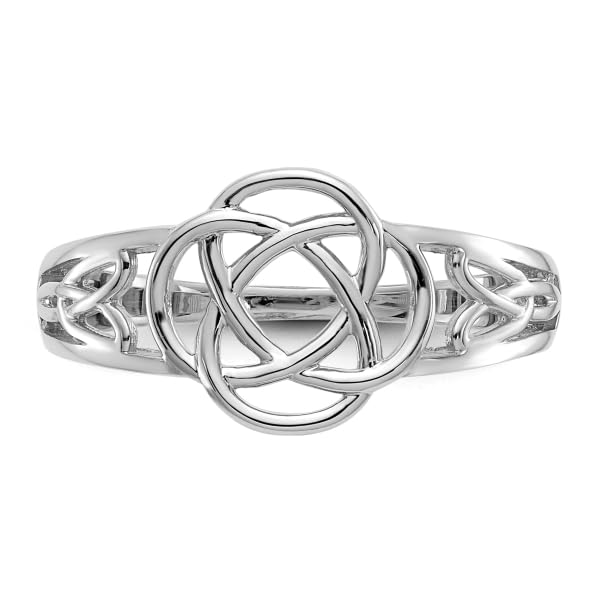 IceCarats 14K White Gold Ladies Celtic Love Knot Ring size 7