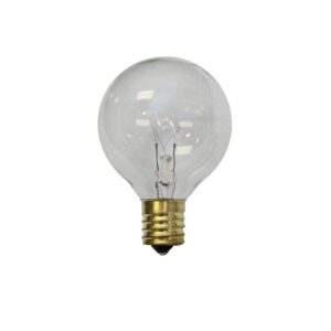 Sival - Replacement Globe Light Bulb, G50, 7W/130V, E17 (C9) Intermediate Base, Clear, 25 Pack (G16-1/2)