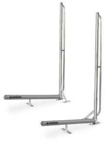 magma products, r10-1001 storage rack system base frame kayak/sup dock mounted, polished stainless steel