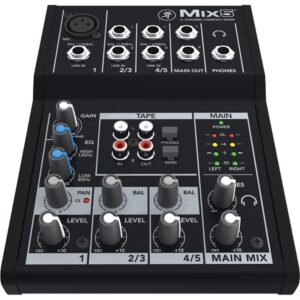 mackie mix5 5-channel compact mixer