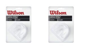 wilson single density youth mouth guard (2 pack)