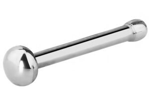 forbidden body jewelry 20g surgical steel basic straight nose stud with flat steel button end