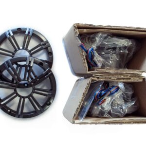 Kicker OEM Replacement Charcoal 6.5" 4-Ohm Coaxial Marine Speakers (Pair)