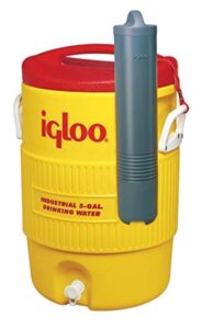 igloo water cooler w/cup dispenser 5 gal white