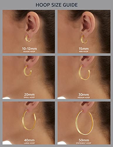 Amazon Essentials Yellow-Gold-Plated Sterling Silver Paved Infinite Elements Cubic Zirconia 2-Inch round Hoop Earrings (7 cttw), (previously Amazon Collection)