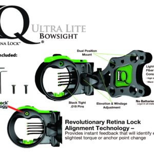 IQ Ultralite 3 Pin Bow Sight, Left Hand