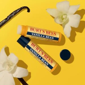 Burt's Bees Vanilla Bean Lip Balm, Lip Moisturizer With Responsibly Sourced Beeswax, Tint-Free, Natural Conditioning Lip Treatment, 1 Tube, 0.15 oz.