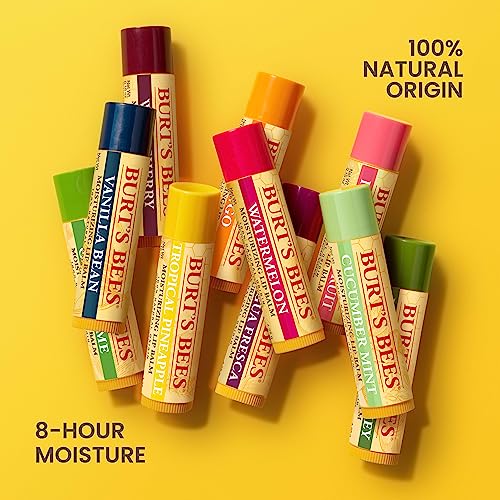 Burt's Bees Vanilla Bean Lip Balm, Lip Moisturizer With Responsibly Sourced Beeswax, Tint-Free, Natural Conditioning Lip Treatment, 1 Tube, 0.15 oz.