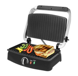 kalorik swp 39888 ss kalorik stainless steel 2-slice panini grill, black