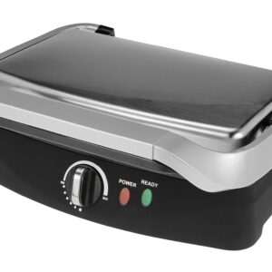 Kalorik SWP 39888 SS Kalorik Stainless Steel 2-Slice Panini Grill, Black