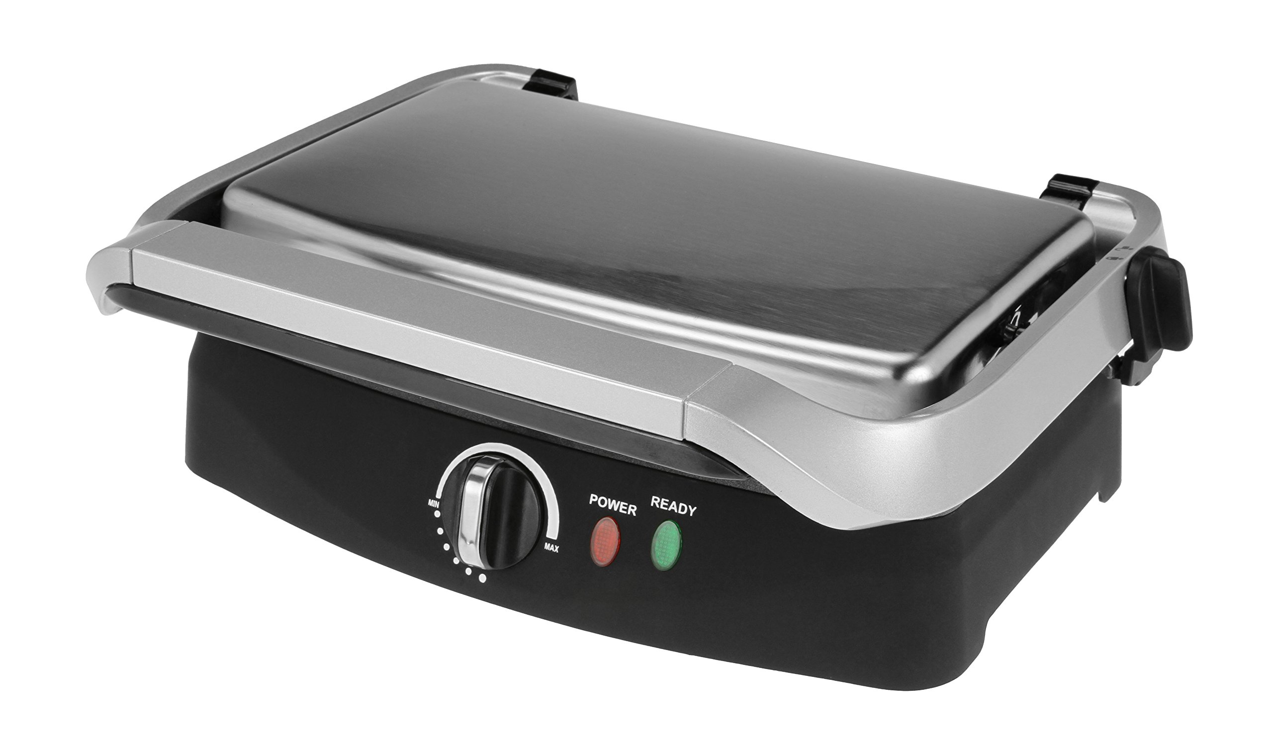 Kalorik SWP 39888 SS Kalorik Stainless Steel 2-Slice Panini Grill, Black