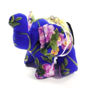 wrapables® handmade thai elephant keychain, blue