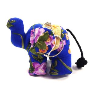 Wrapables® Handmade Thai Elephant Keychain, Blue