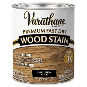 varathane 262003 premium fast dry wood stain, quart, golden oak