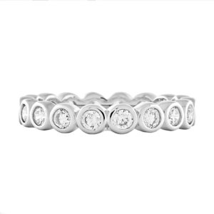 1000 jewels vita: 1.1ct brilliant cut ice on fire cz eternity band ring 925 sterling silver, 3242 sz 9.0